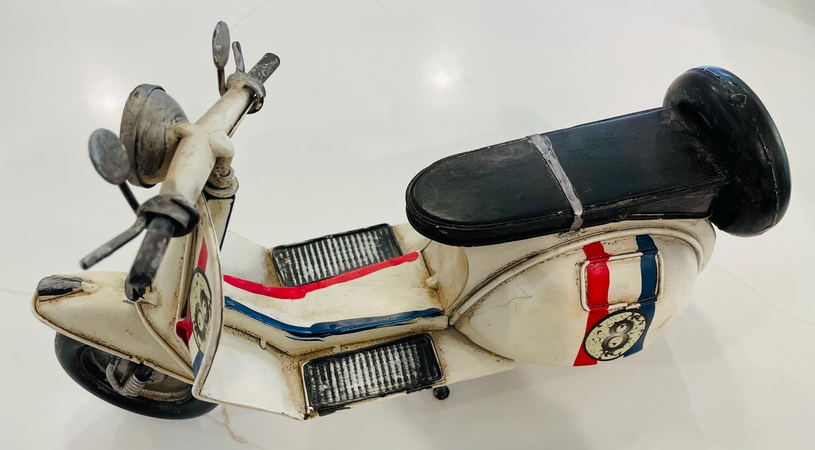 Vintage Metal Vespa Scooter Model - Decorative Italian Moped Replica ...