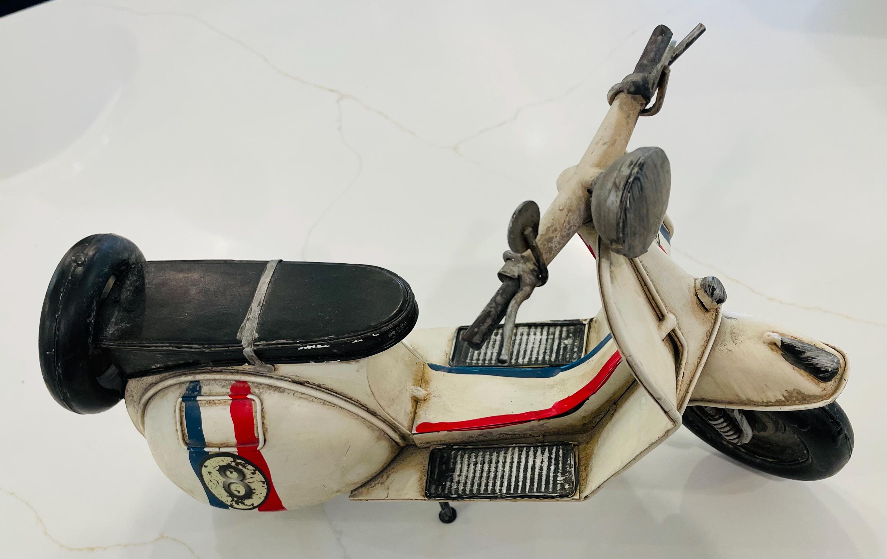 Vintage Metal Vespa Scooter Model - Decorative Italian Moped Replica ...