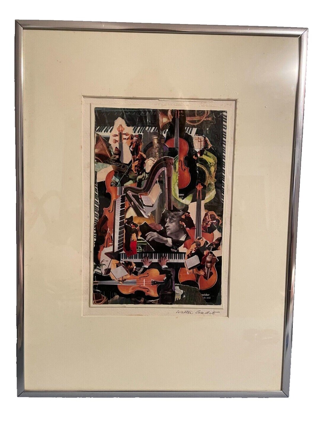 Music Wall Art: the Orchestra - Original Signed Collage by Noted Artist ...