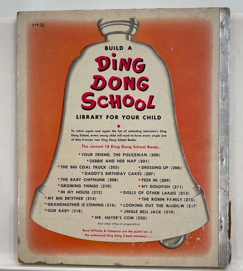 JINGLE BELL JACK ~ Vintage 1955 Ding Dong School Book, Miss Frances - Etsy