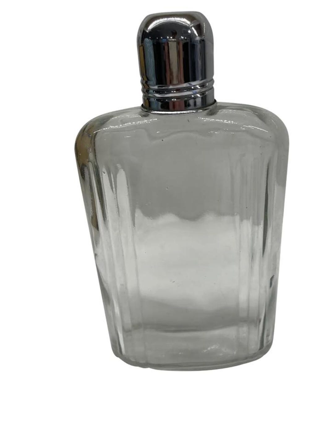Vintage 1930s Art Deco Glass Flask | Prohibition Era American Pocket ...