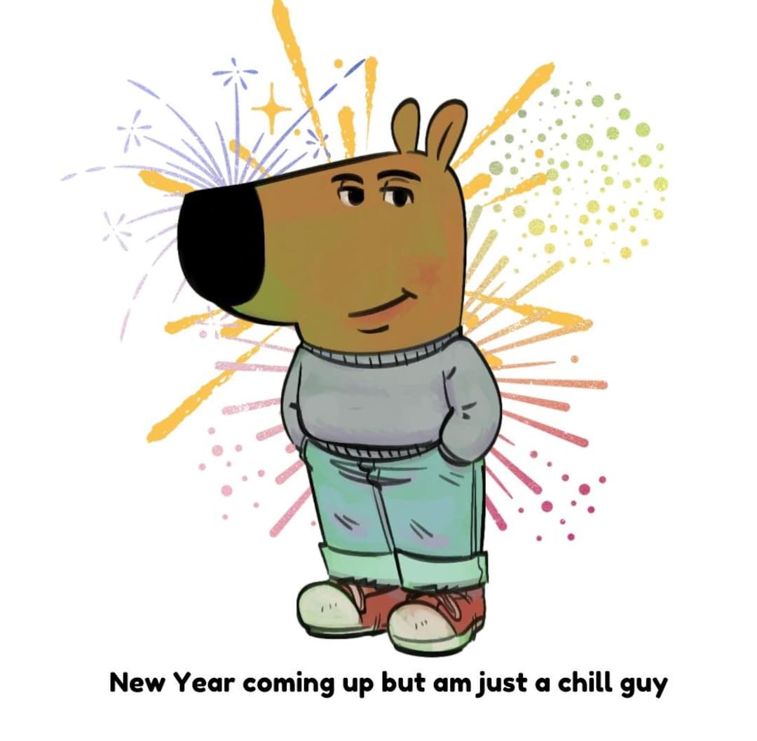 New Year but Am Just a Chill Guy Meme Print Svg, Pdf, Png and Jpg All ...