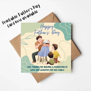 Fathers Day Giving Printable Card Digital | Instant Download (PDF) - Etsy