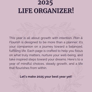 2025 Life Planner PDF | Printable Goal Setting and Wellness Organizer ...