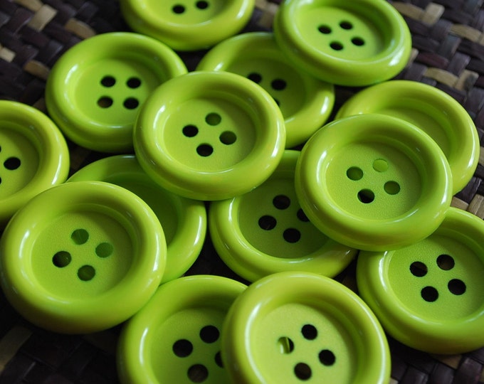 Big Fancy Buttons Lime Green 10 Buttons Only 2.95 USD - Etsy
