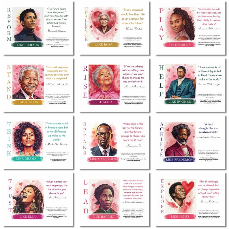 16 Black History Valentine's Day Posters, African American History High ...