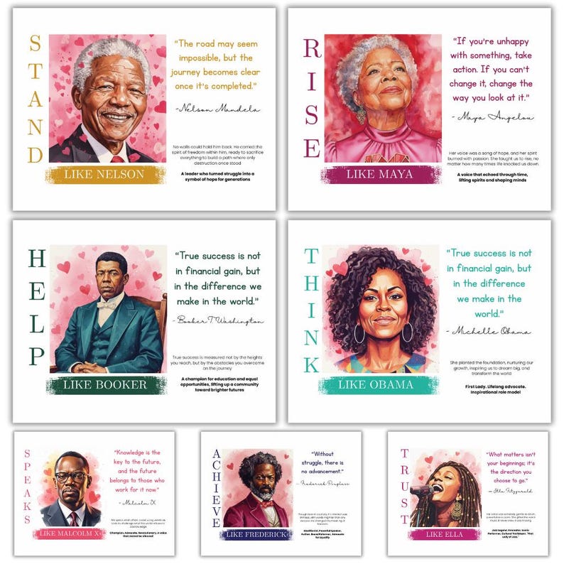 16 Black History Valentine's Day Posters, African American History High ...