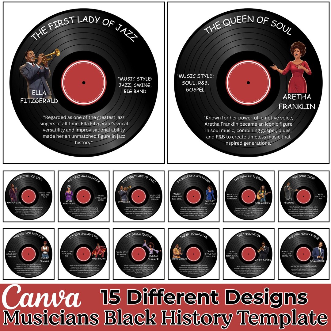 15 Black History Vinyl Posters, African American History Bulletin Board ...