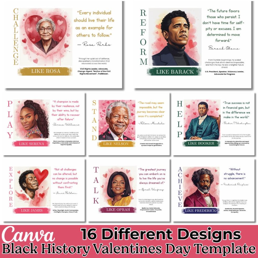 16 Black History Valentine's Day Posters, African American History High ...