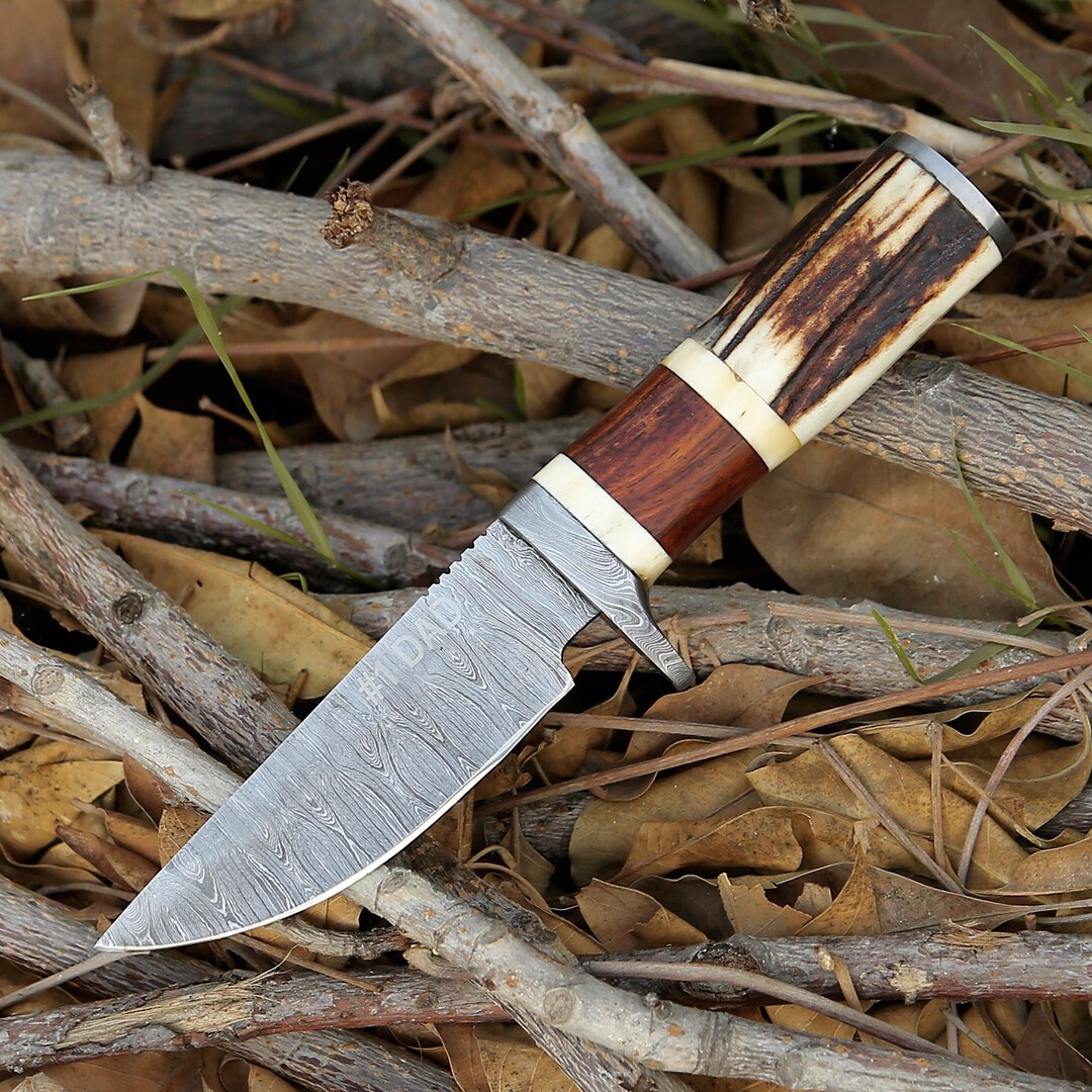 Custom Handmade Damascus Hunting Knife – Personalized Gift for Him ...