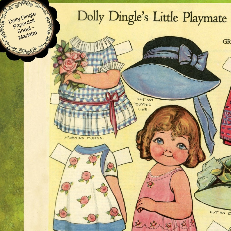 Instant Download Printable Digital Paper Dolls Dolly Dingle's Little ...