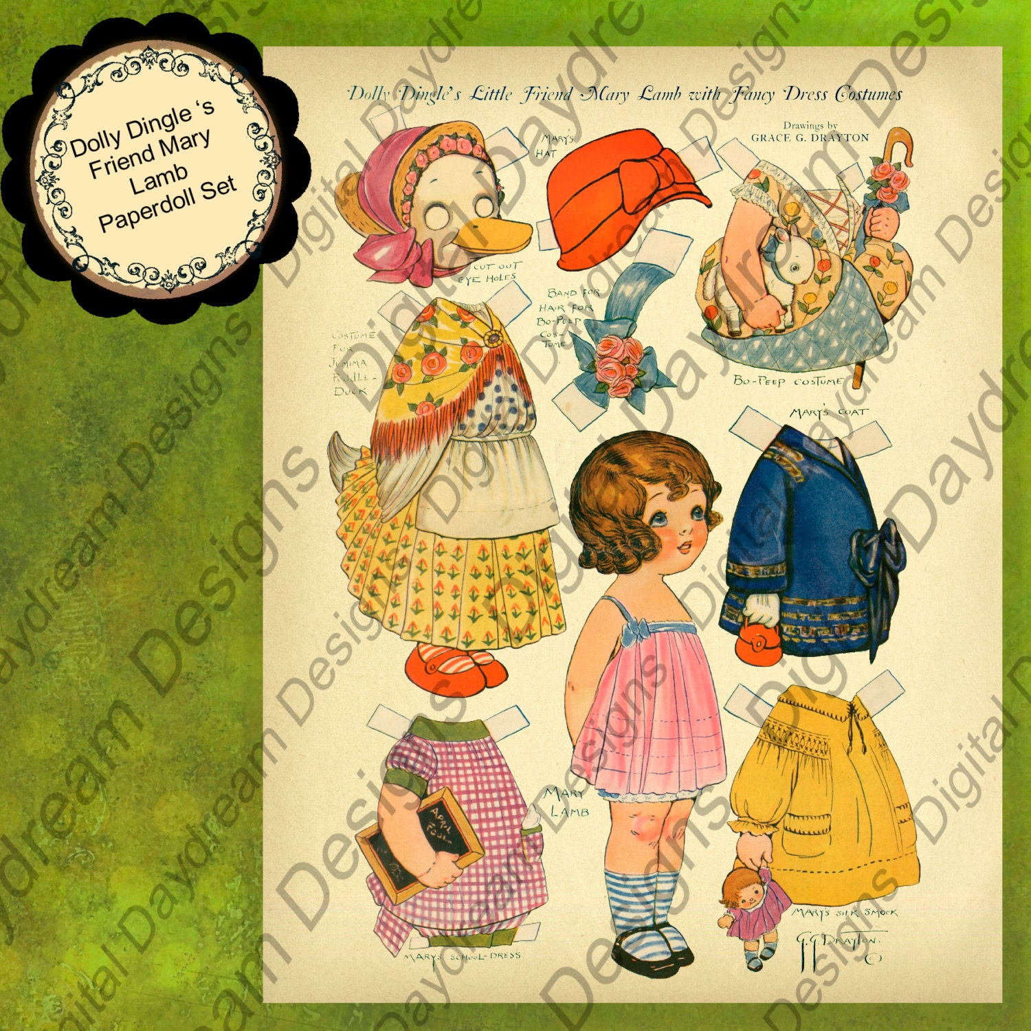 Instant Download Printable Digital Paper Dolls Dolly - Etsy