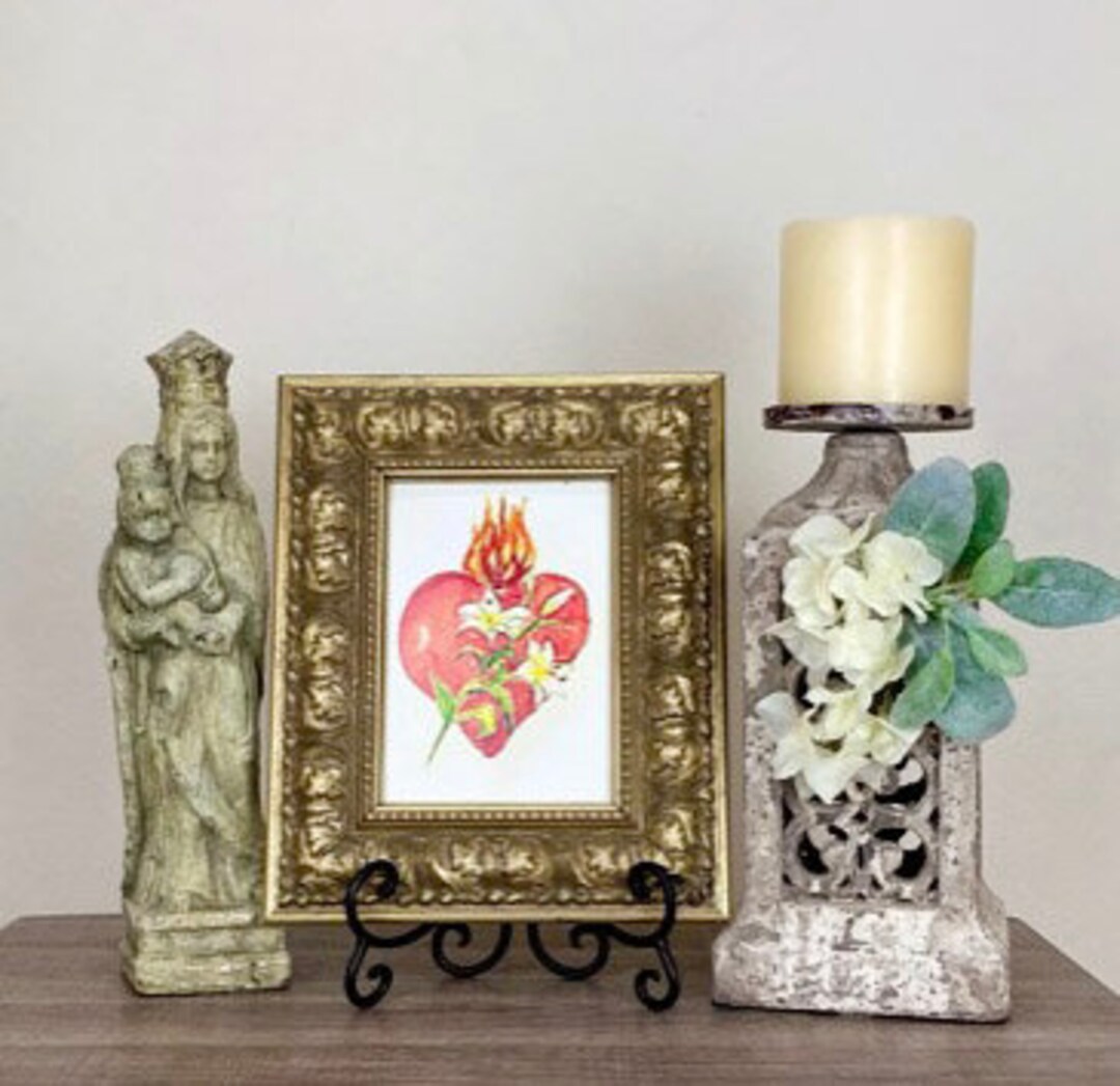 Most Chaste Heart of Saint Joseph Watercolor Catholic Religious Art ...