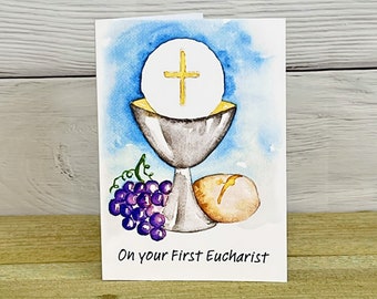 Eucharist/first Communion Card - Etsy