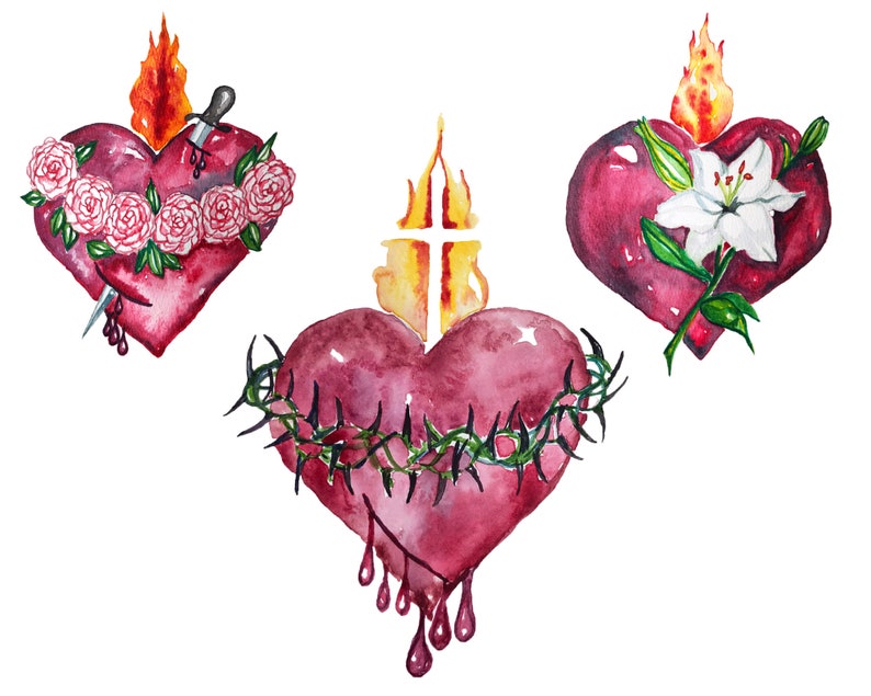 Most Chaste Heart of Joseph Watercolor Print 8x10 Catholic Watercolor ...