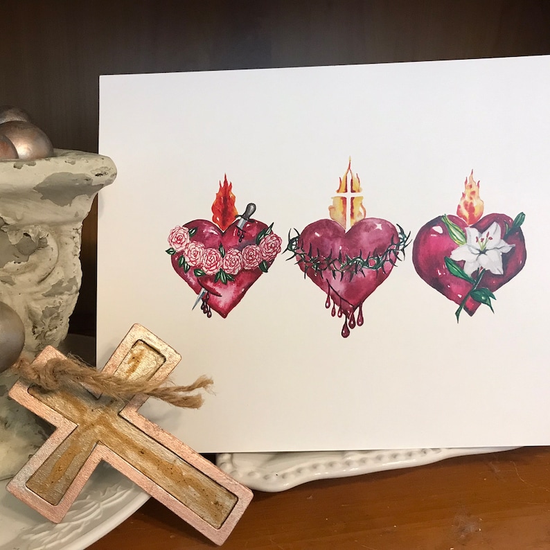 Most Chaste Heart of Joseph Watercolor Print 8x10 Catholic Watercolor ...