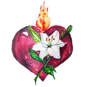 Most Chaste Heart of Joseph Watercolor Print 8x10 Catholic Watercolor ...