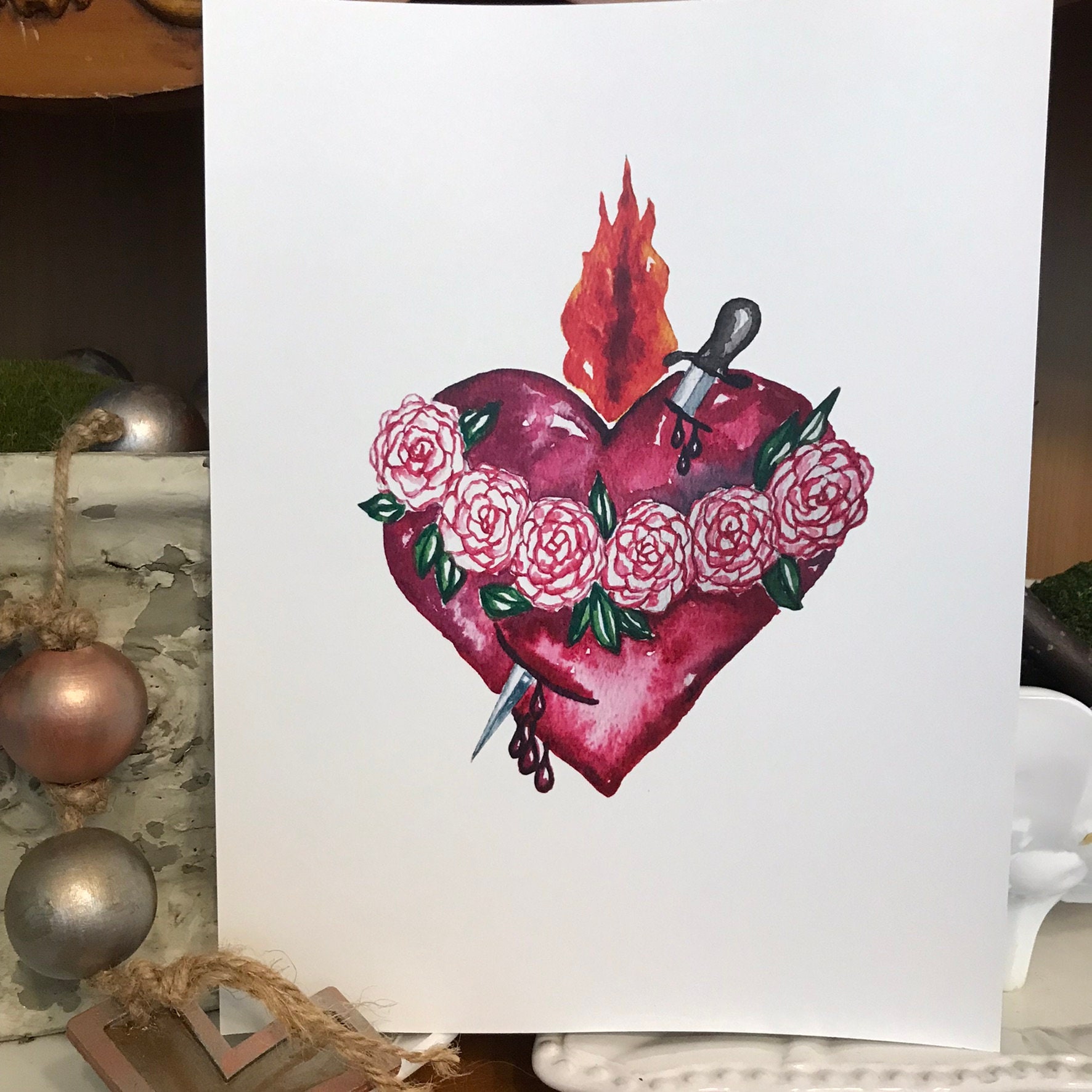 Most Chaste Heart of Joseph Watercolor Print 8x10 Catholic Watercolor ...