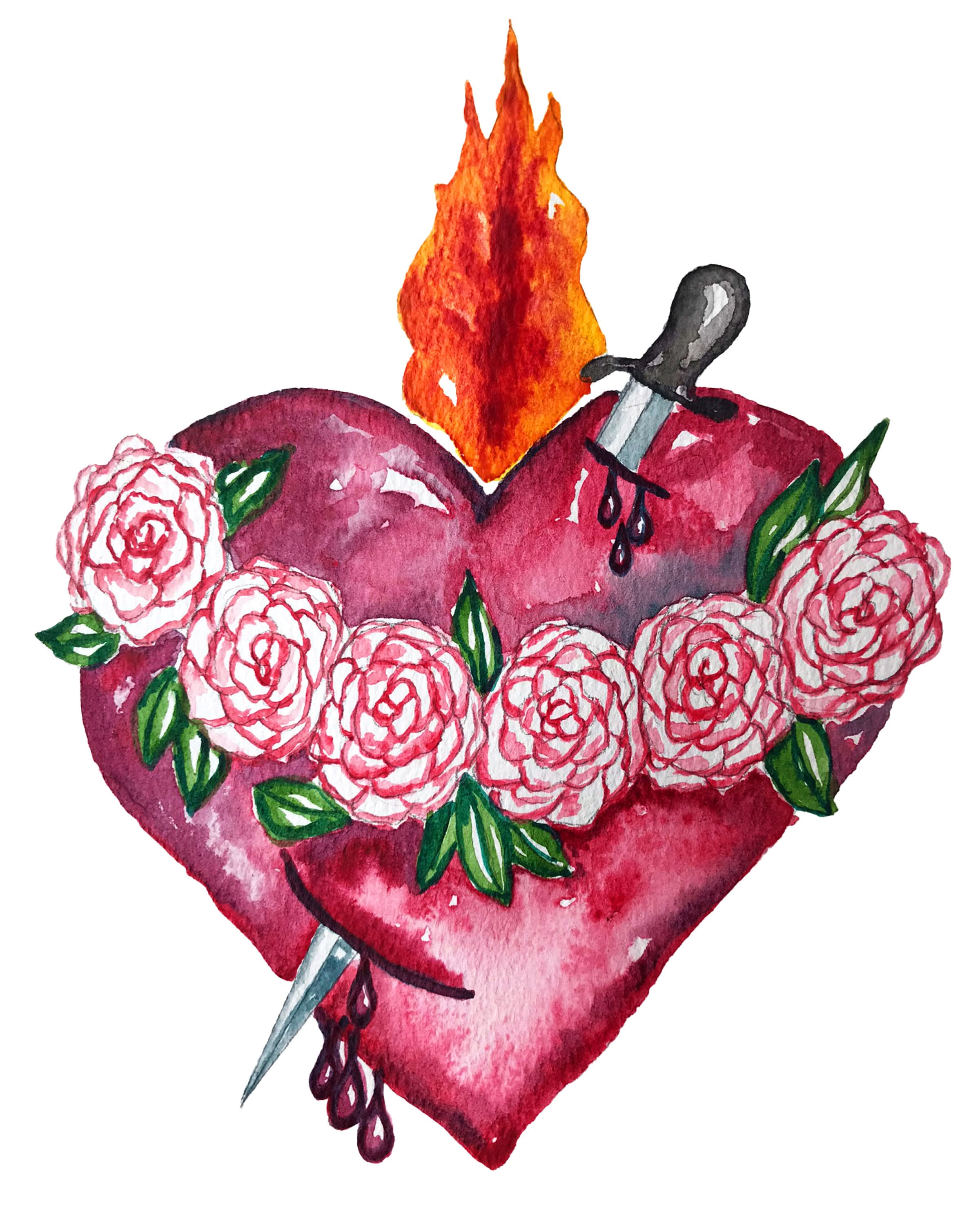 Most Chaste Heart of Joseph Watercolor Print 8x10 Catholic Watercolor ...
