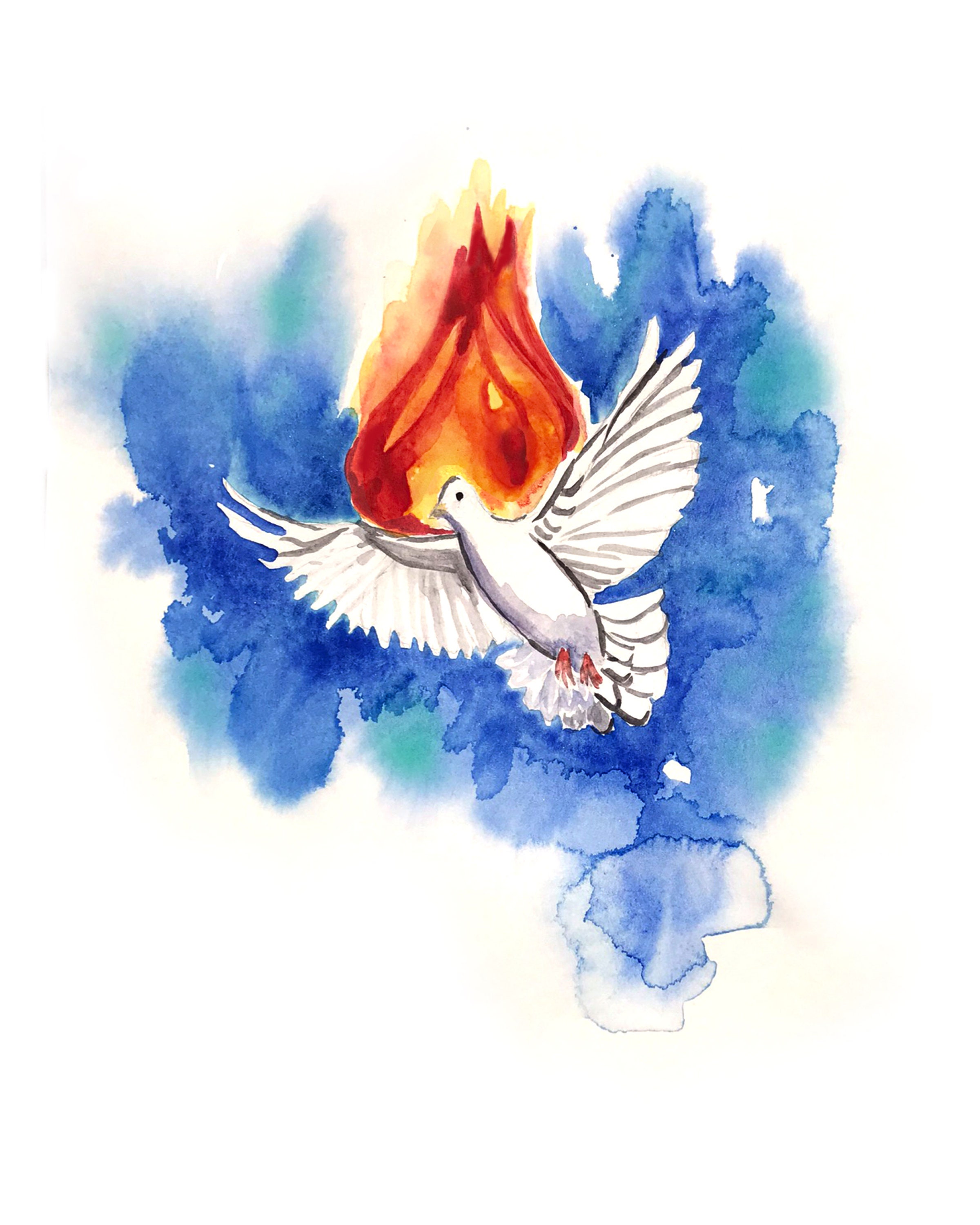 Confirmation Dove And Fire