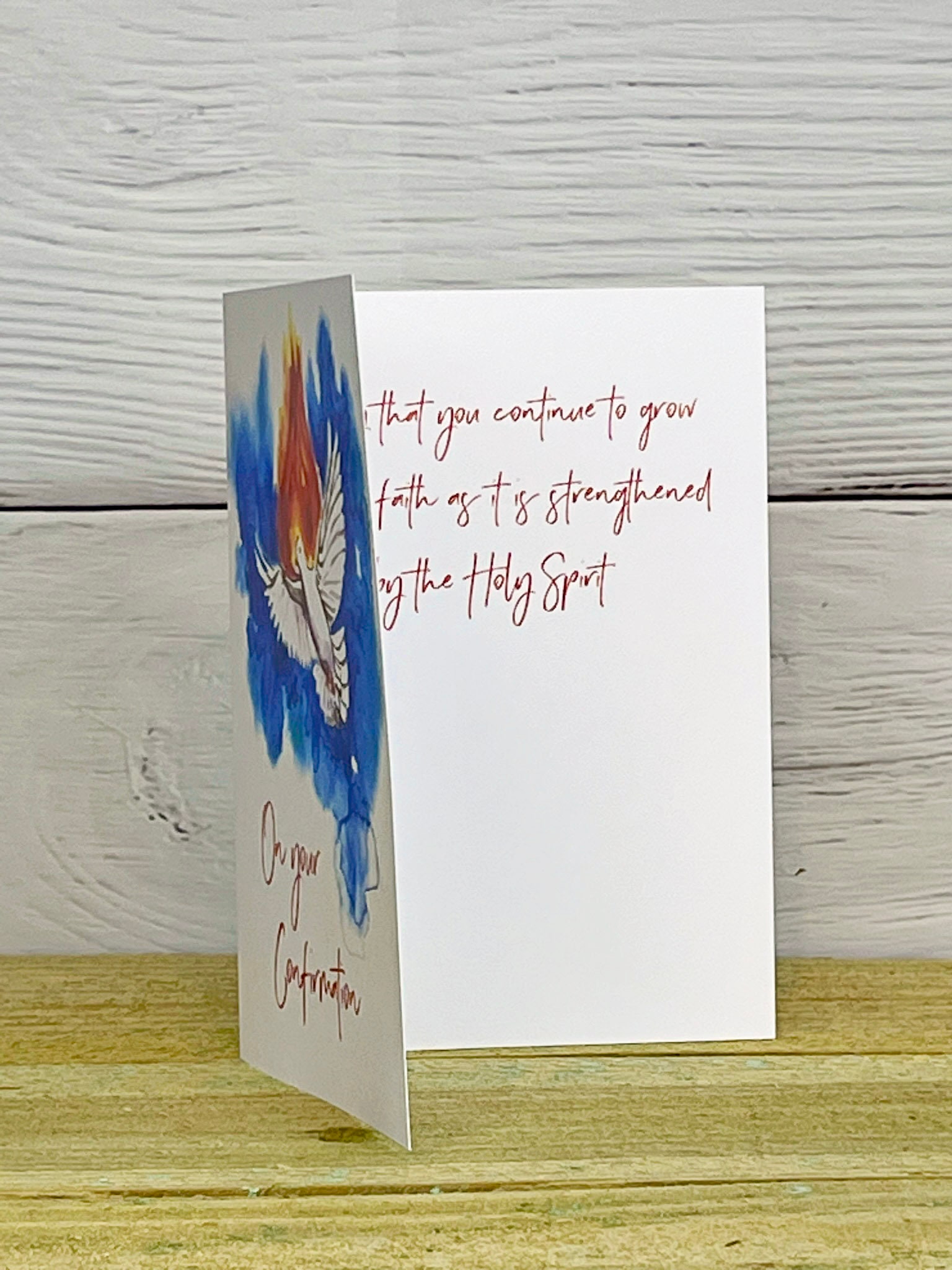 Confirmation Watercolor Holy Spirit Dove and Flame Catholic Religious ...