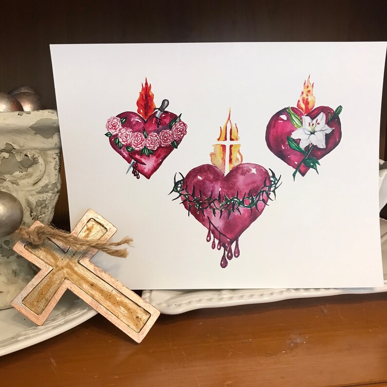 Most Chaste Heart of Joseph Watercolor Print 8x10 Catholic Watercolor ...