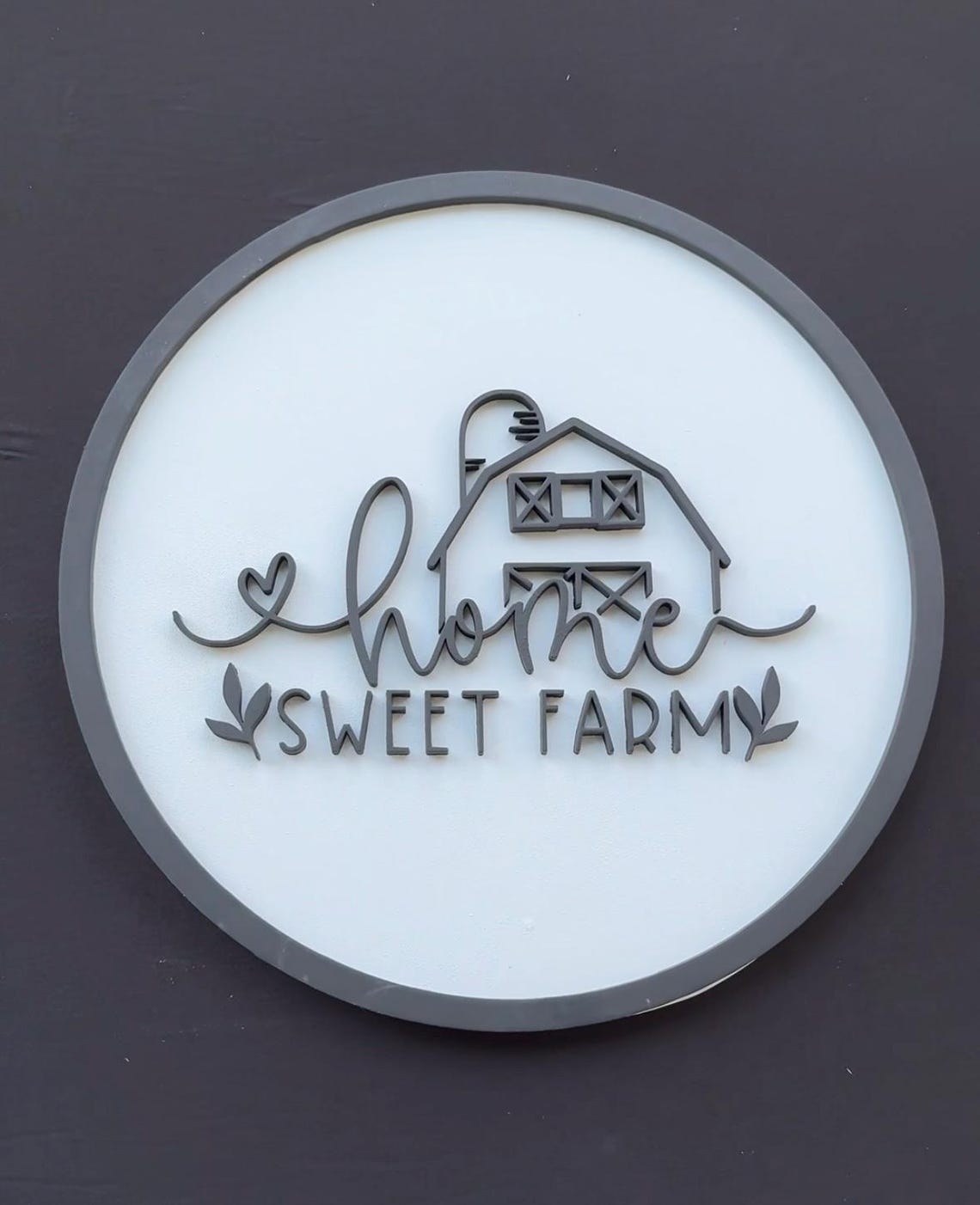 Home Sweet Farm Sign | 3D Farmhouse Barn Wall Decor | Rustic Country ...