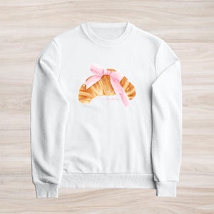 Croissant Pink Bow Png | Cute Girly Digital Clipart | French Food ...