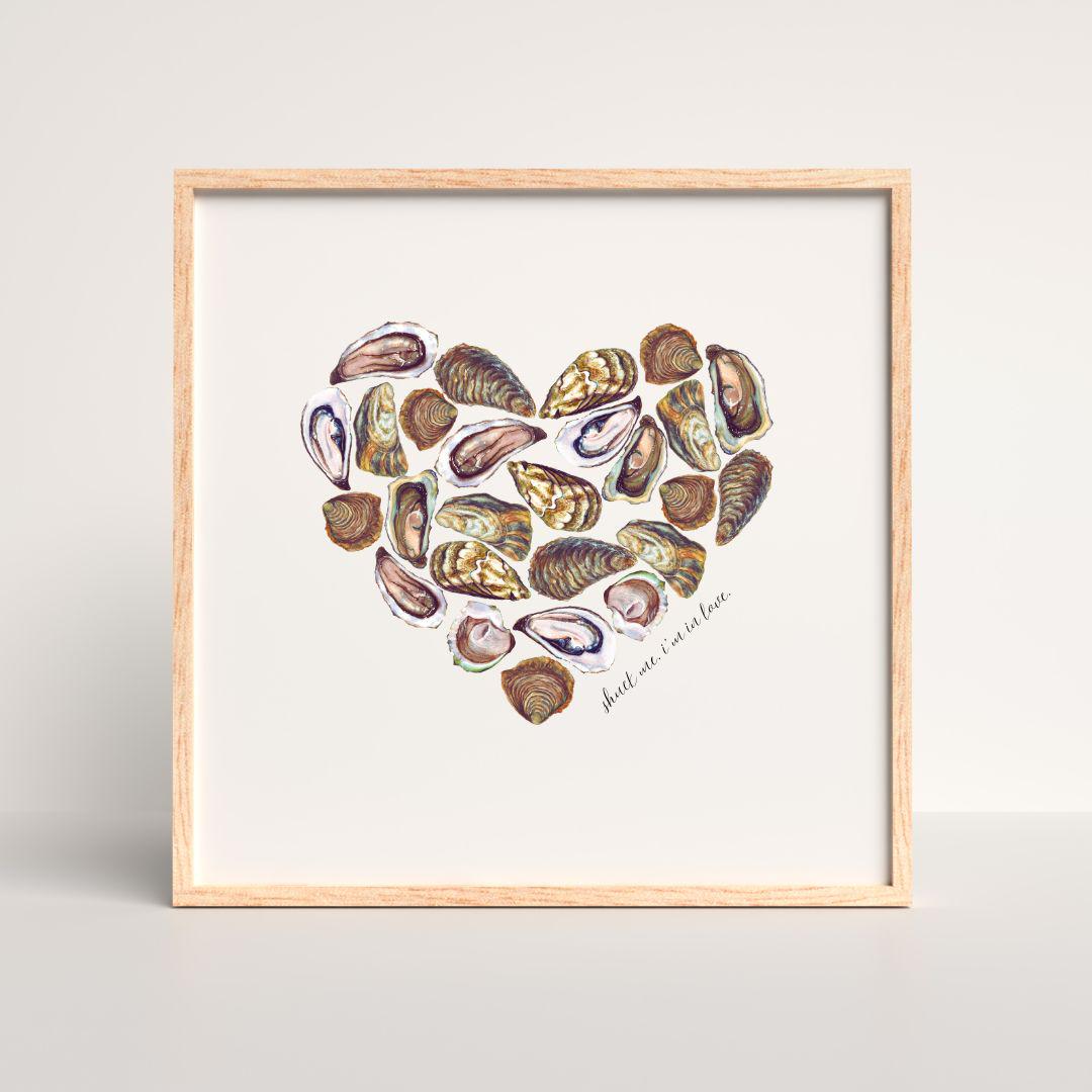 Oyster Heart Png | Shuck Me I'm in Love Digital Clipart | Food Design ...