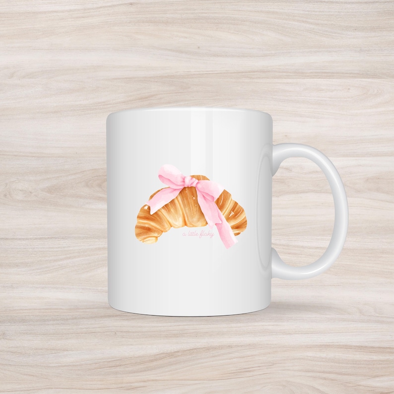 Croissant Pink Bow Png | Cute Girly Digital Clipart | French Food ...