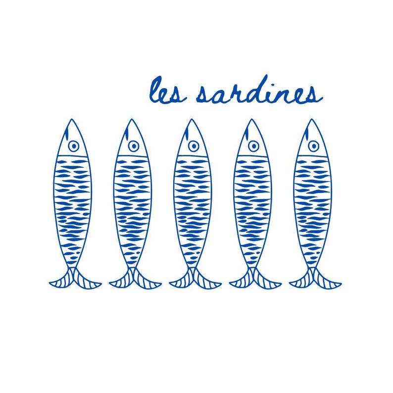 Sardines Png | Fisherman Aesthetic Clipart | Fish |dtf Dtg Sublimation ...