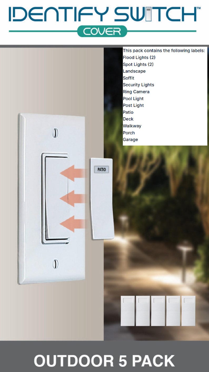 Identify Switch: Labeled Light Switch Covers - Etsy