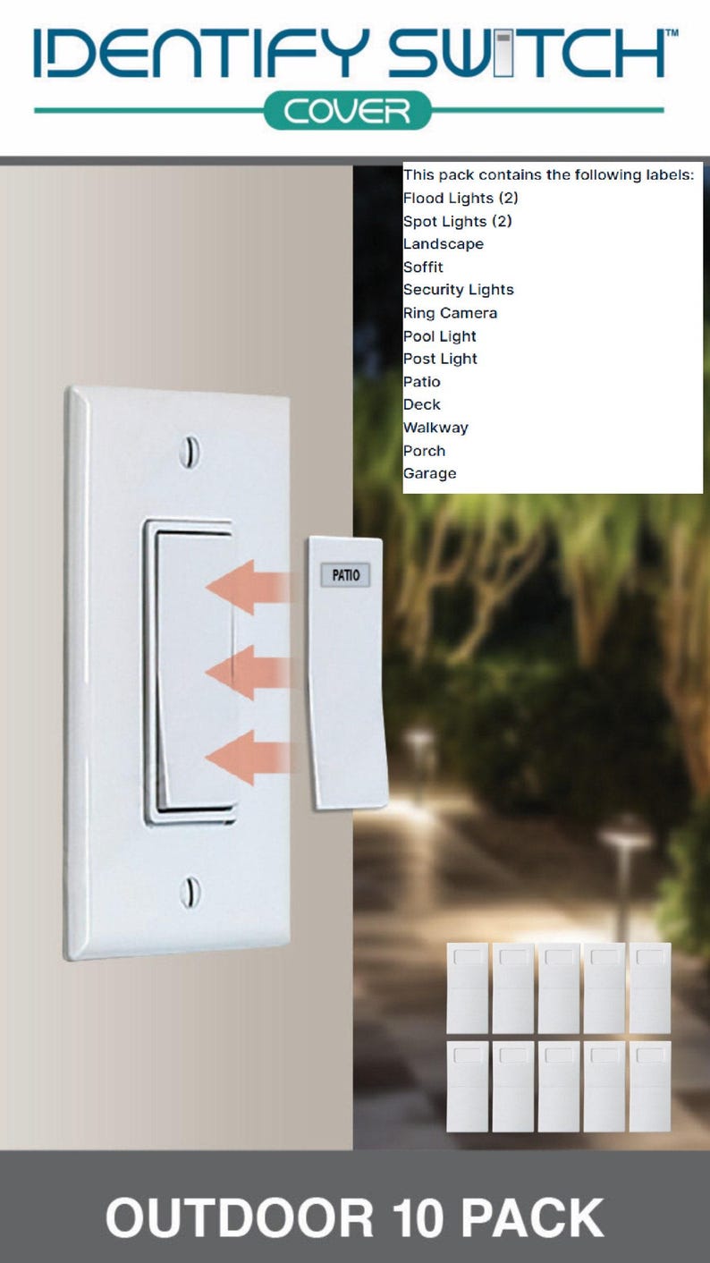 Identify Switch: Labeled Light Switch Covers - Etsy