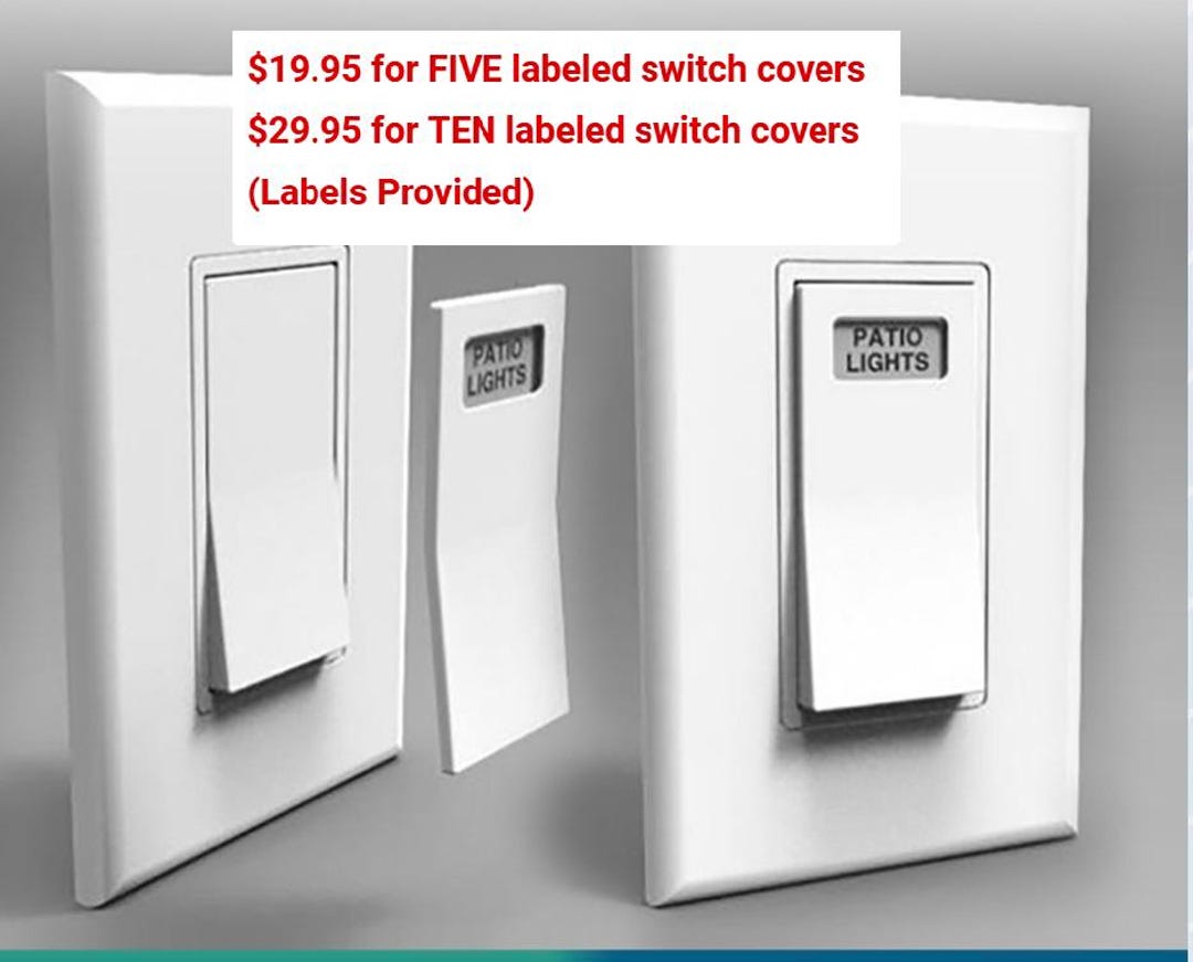 Identify Switch: Labeled Light Switch Covers - Etsy
