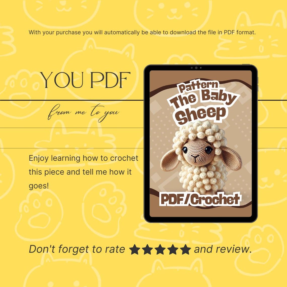 The Baby Sheep Crochet Amigurumi Pattern – PDF Digital Download, Plush ...