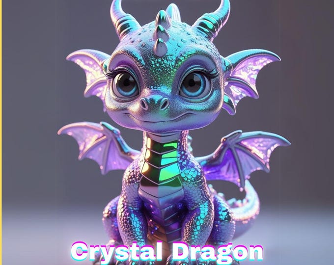 Crystal Dragon Cinderwing3d, STL File for 3D Printing,, STL Print Files ...
