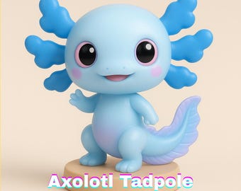 Cute Axolotl 3D Model STL File Ready for Printing - Etsy