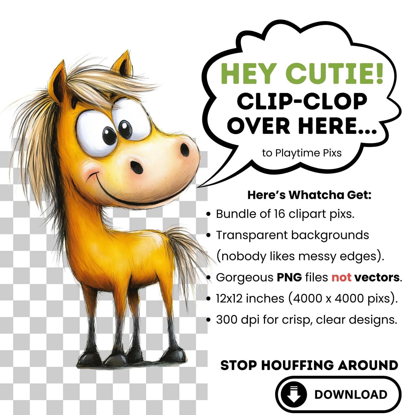 Little Blue Truck Watercolor Clipart: Farm Animals PNG (commercial Use ...