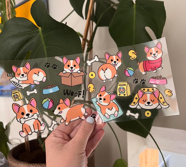 Corgi Butt Uv Dtf Cup Wrap - UV DTF Wrap - Snowglobe Cup Wrap - Dog Mom ...