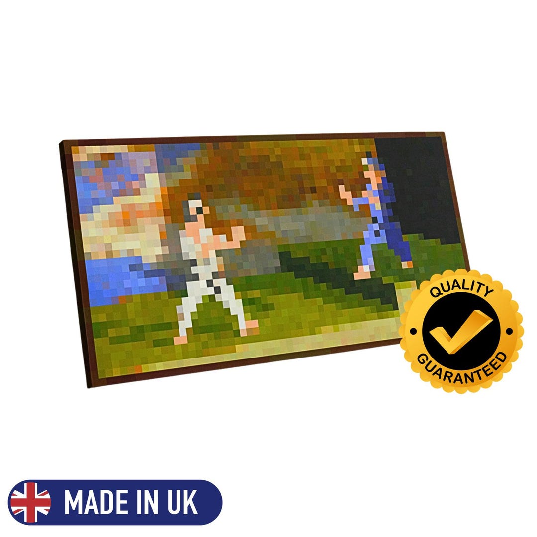 Minecraft Fighters Painting Printed Canvas 2x1 Blocks - Etsy UK