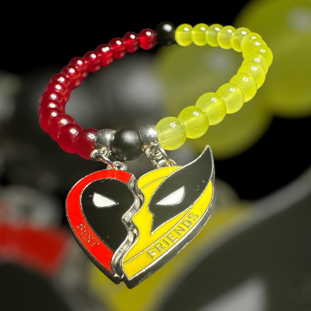Deadpool & Wolverine Best Friend Beaded Bracelet - Etsy