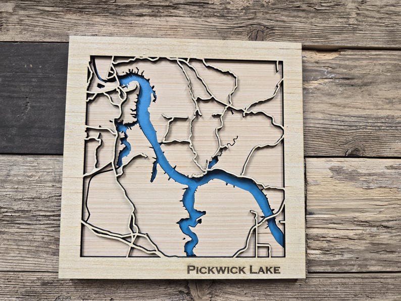 Pickwick Lake Map SVG File: Layered Laser Cut File (digital Download ...