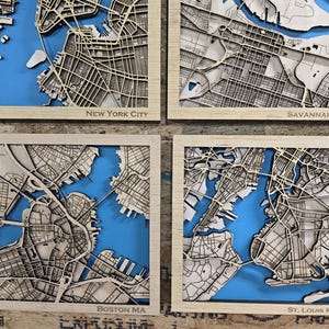 Laser Cut Map SVG Files: City & Lake Maps (digital Download) - Etsy