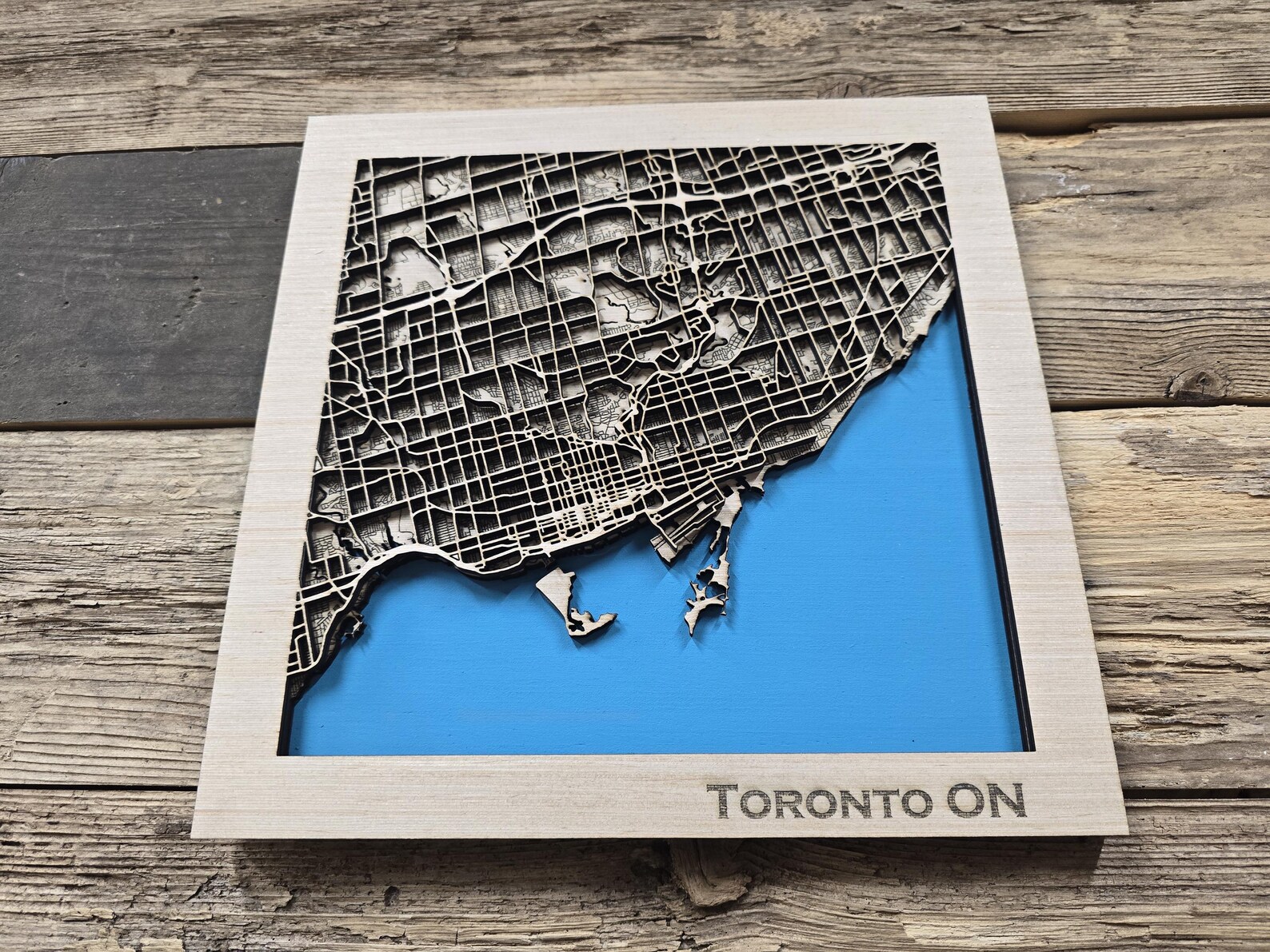 Toronto Layered Map Svg File, Laser Cut Layered Map File, Wood Laser ...