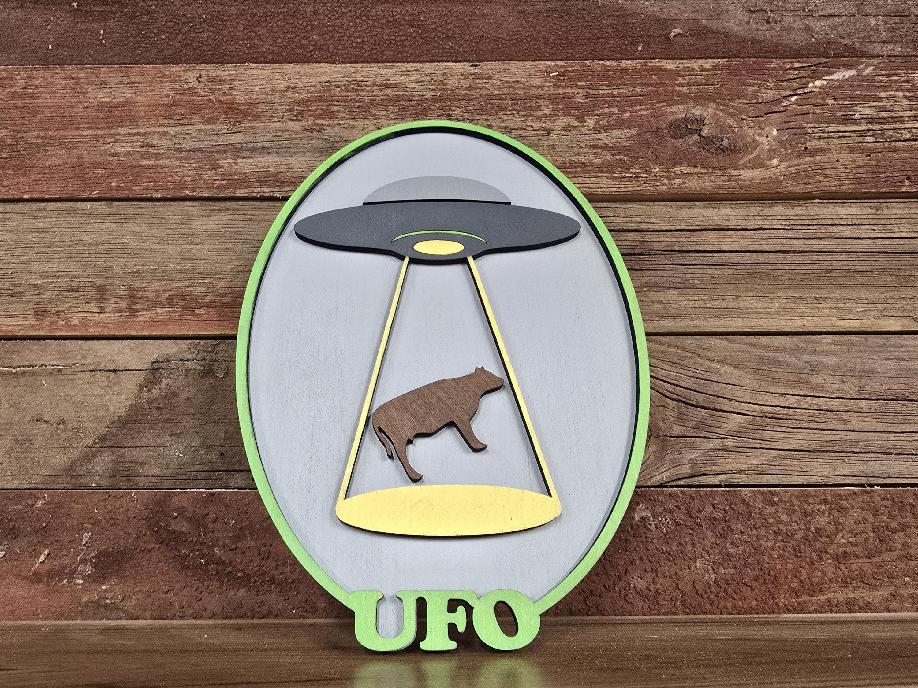 UFO Svg File for Lasers, 2 Layer Art Piece, Svg for Glowforge, Xtool ...