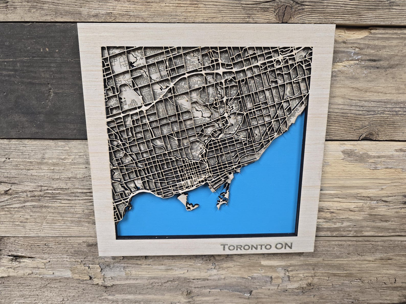 Toronto Layered Map Svg File, Laser Cut Layered Map File, Wood Laser ...