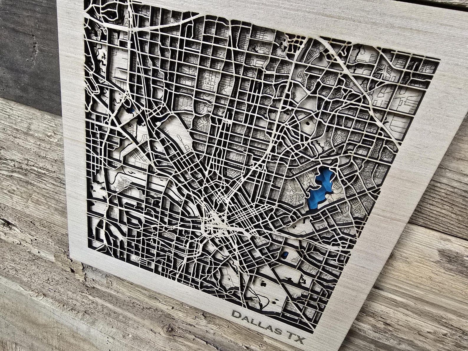 Dallas Texas Layered Map Svg File, Wood Layered Maps, 3d Wooden Map ...