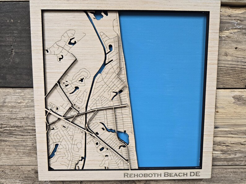 Rehoboth Beach Delaware Layered Map SVG File (digital Download) - Etsy