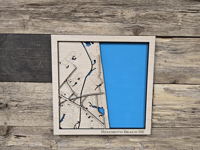 Rehoboth Beach Delaware Layered Map SVG File (digital Download) - Etsy