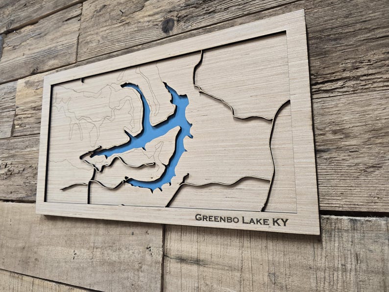 Greenbo Lake Kentucky Layered Map SVG File (digital Download) - Etsy